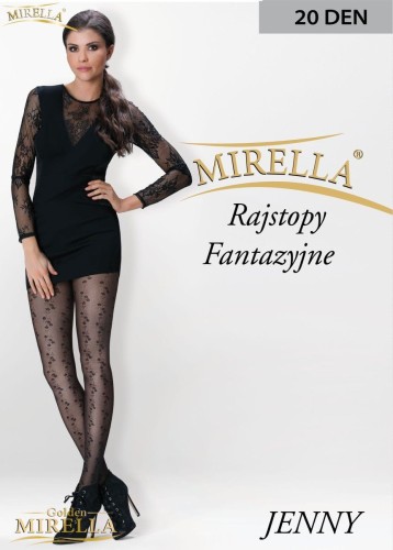 Rajstopy Damskie Jenny Wzór W Kwiatki Mirella (Jenny) - Golden Mirella